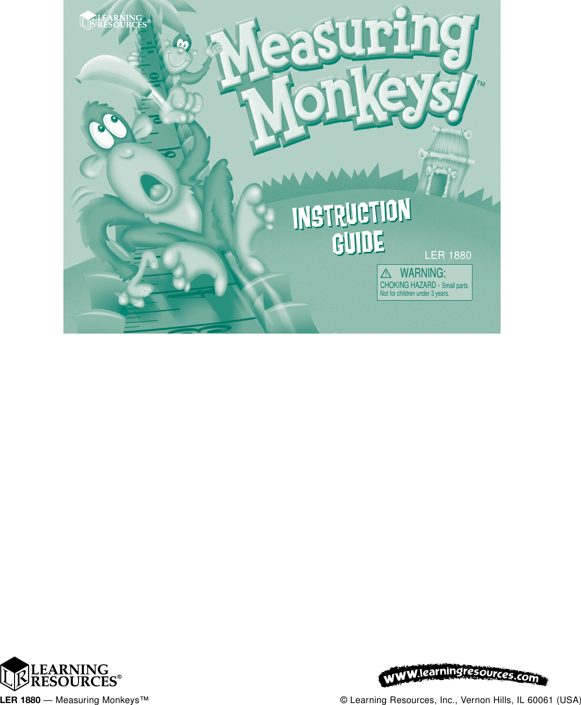 Learning Resources Measuring Monkeys Ler 1880 Users Manual