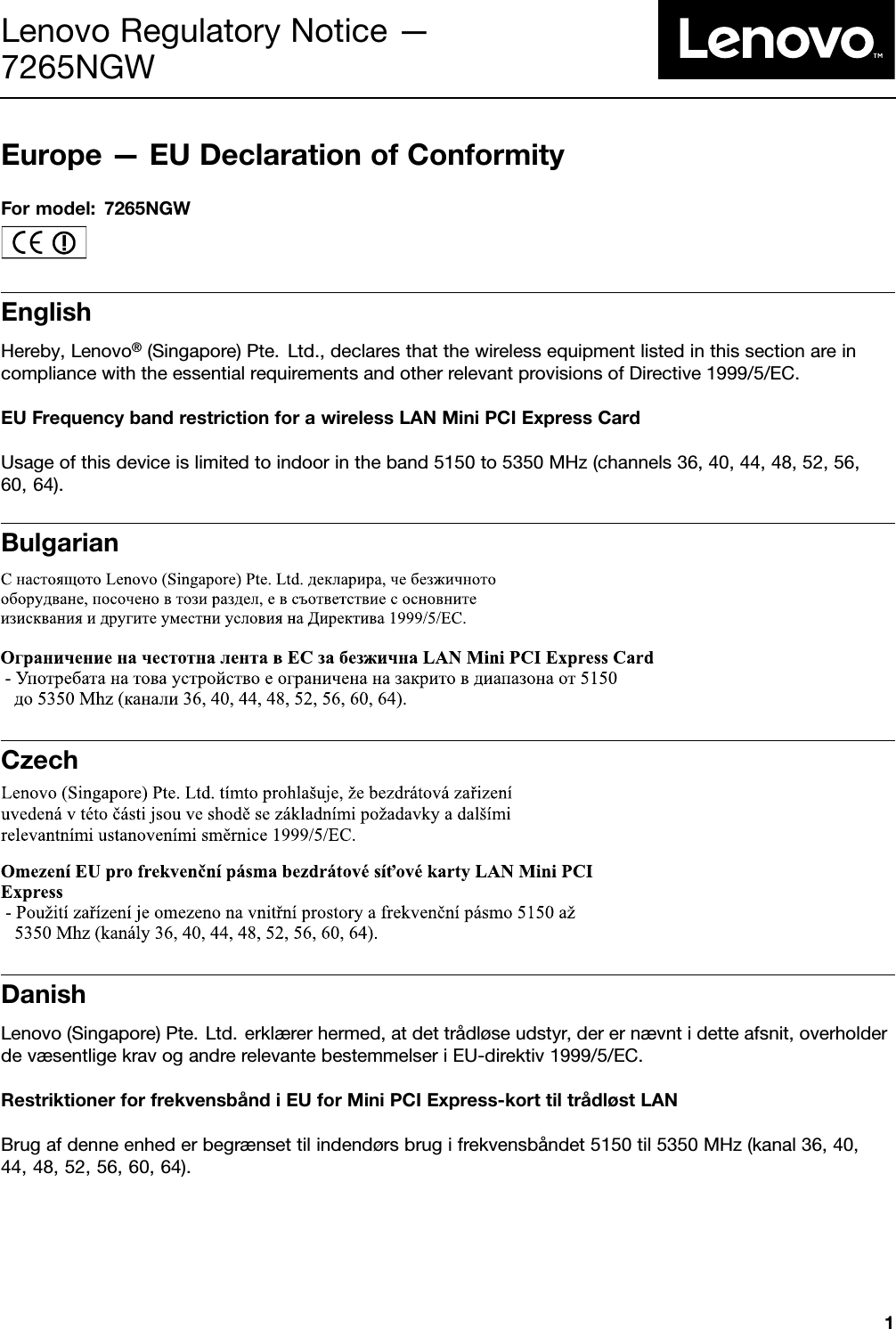 Lenovo Chrome N22 20 Touch N42 N23 Web Rn Eu 201701 User Manual Regulatory Notice (European ...