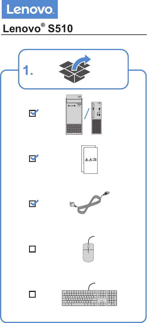 Lenovo S510 Setup Poster User Manual (Desktop) Desktop (Lenovo) Type 10L8