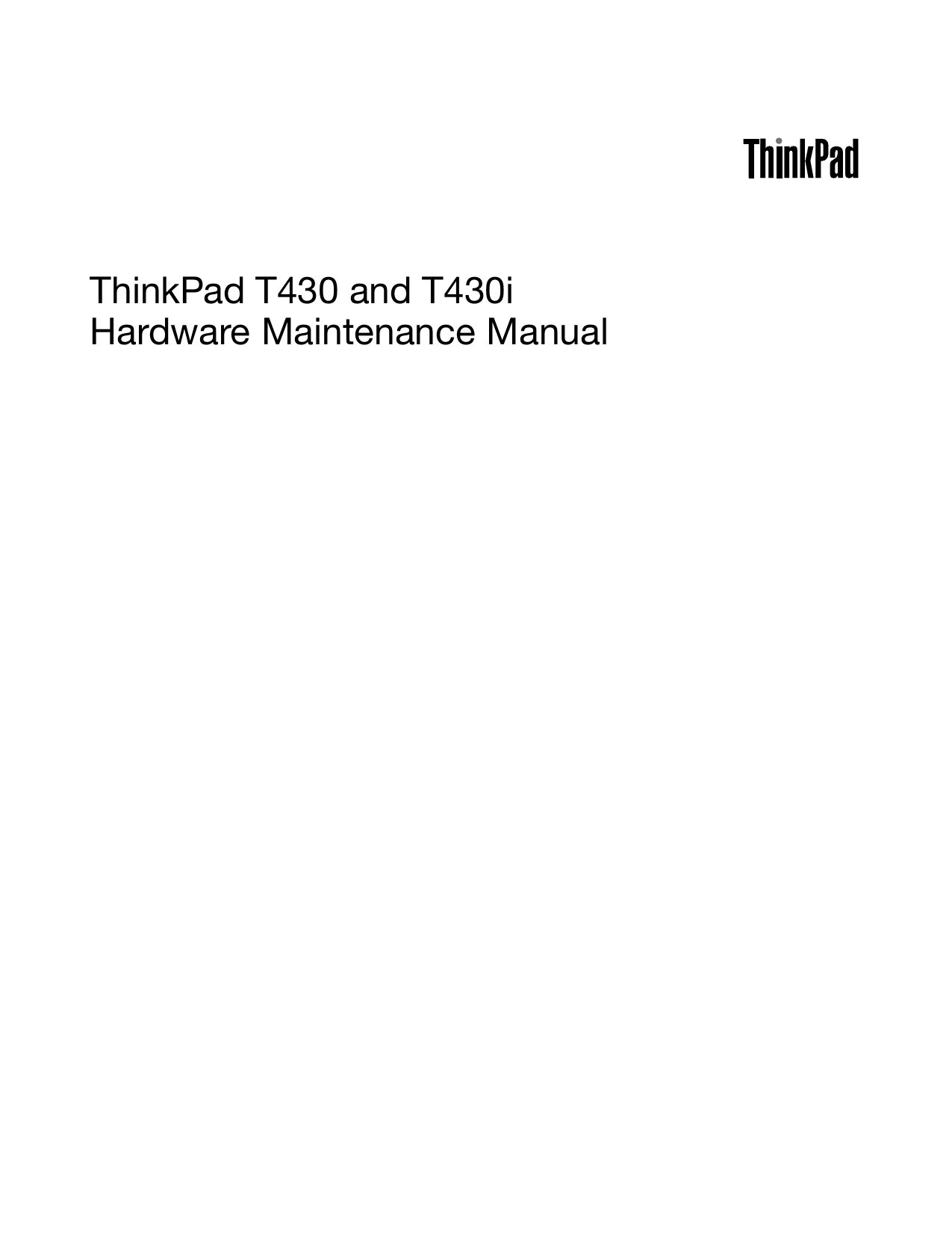 Lenovo T430 T430I Hmm En 0B48304 04 User Manual Hardware Maintenance ...