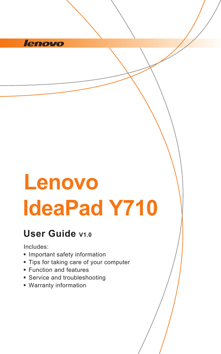 Lenovo Y710 User Guide In English IdeaPad UG_en Manual Laptop (ideapad ...