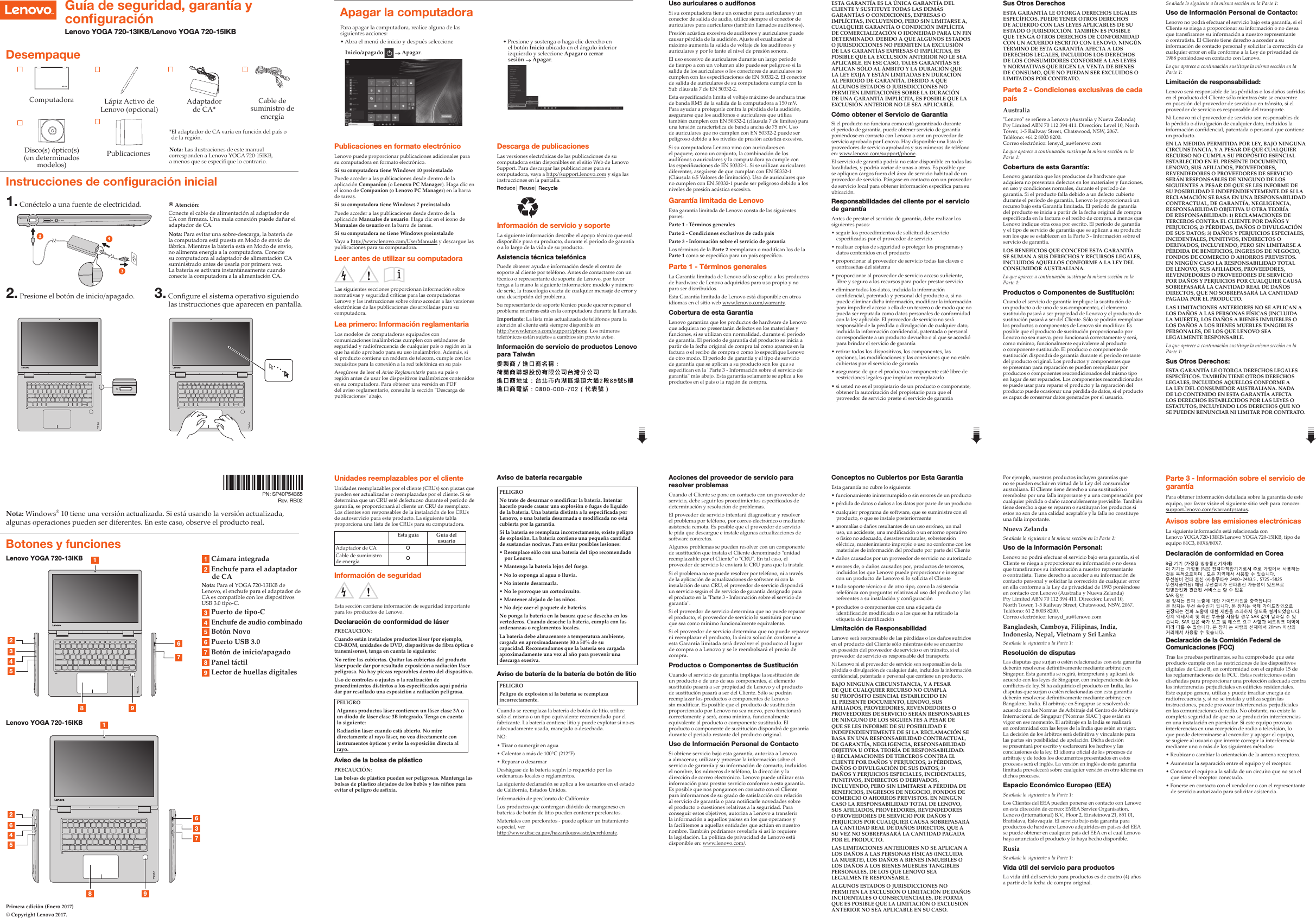 Lenovo Yoga720 13Ikb 15Ikb Swsg Es 201702 YOGA 720 1315 IKB SP 02 User ...