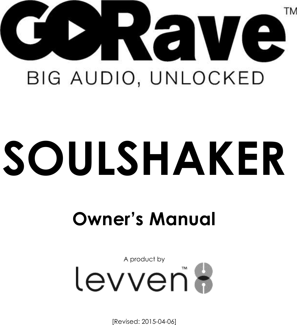 Levven Electronics GRSUB Wireless Subwoofer User Manual