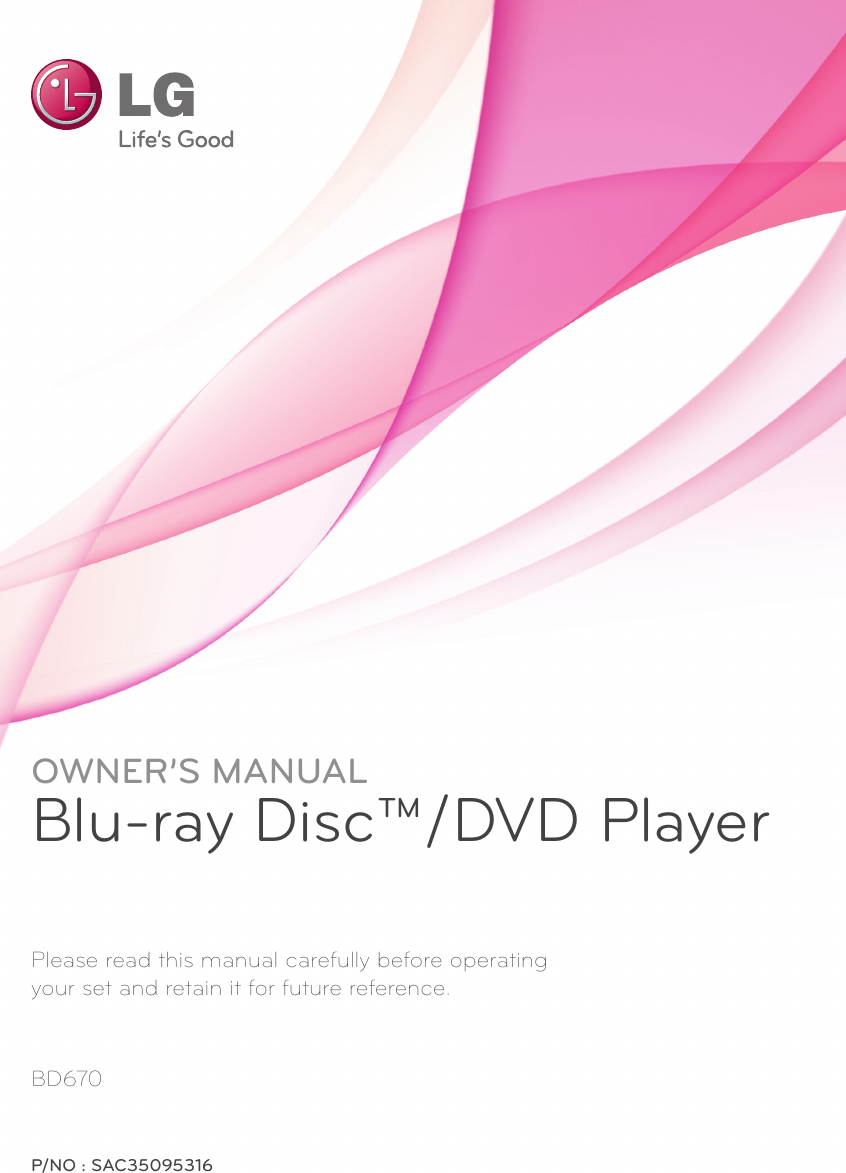 Lg Bd670 Owner S Manual