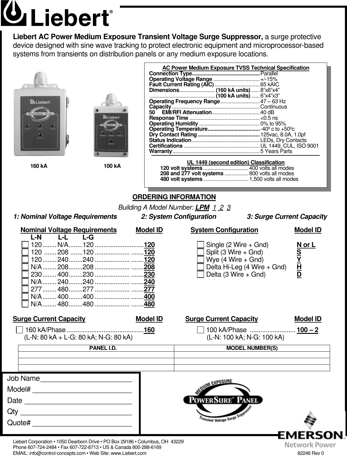Liebert 160 Users Manual IslaGuard High Exposure Series