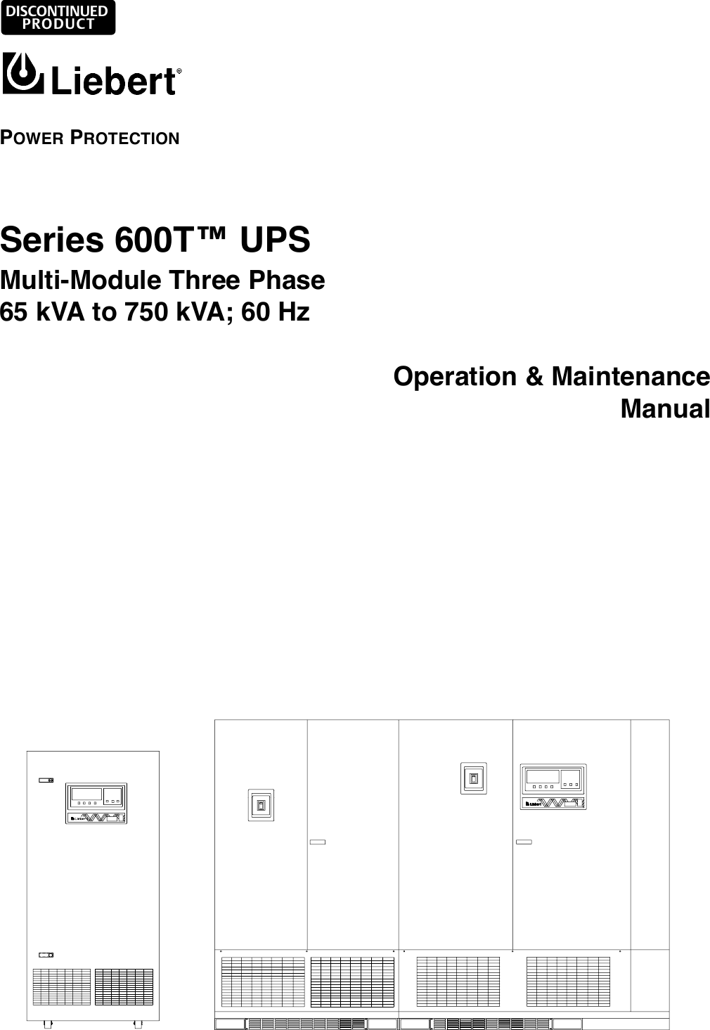 Liebert Power Supply Series 600T Users Manual