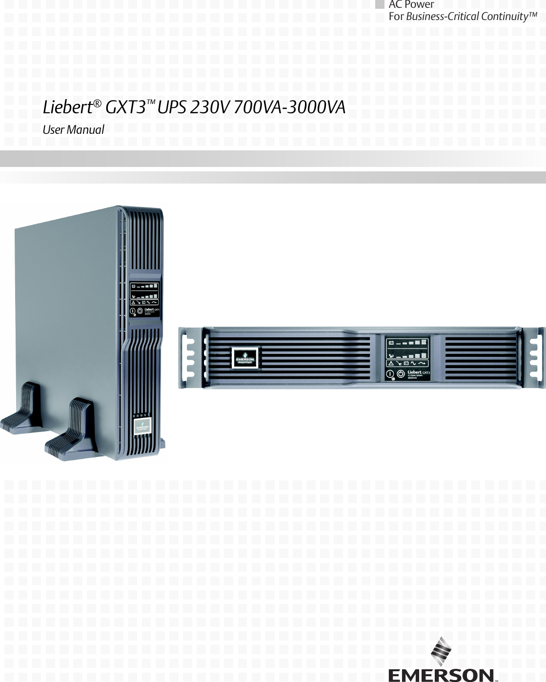 Liebert Surge Protector 3000Va Users Manual 23180sli