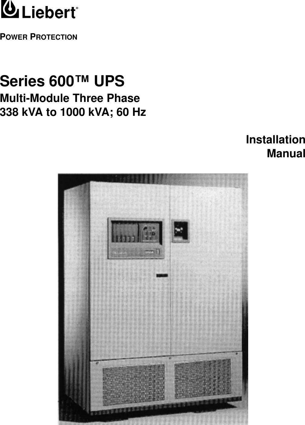 Liebert Series 600 Users Manual 24495