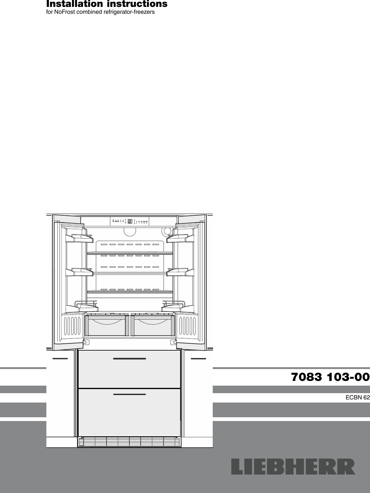Liebherr Kitchen Entertainment Center 7083 103 00 Users Manual