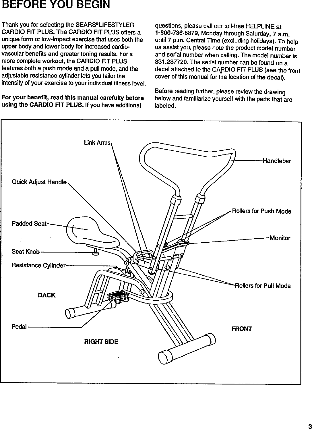 Lifestyler 831287720 User Manual CARDIO FIT PLUS Manuals And Guides ...