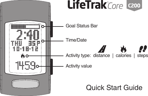 Lifetrak Core C200 Quick Start Manual