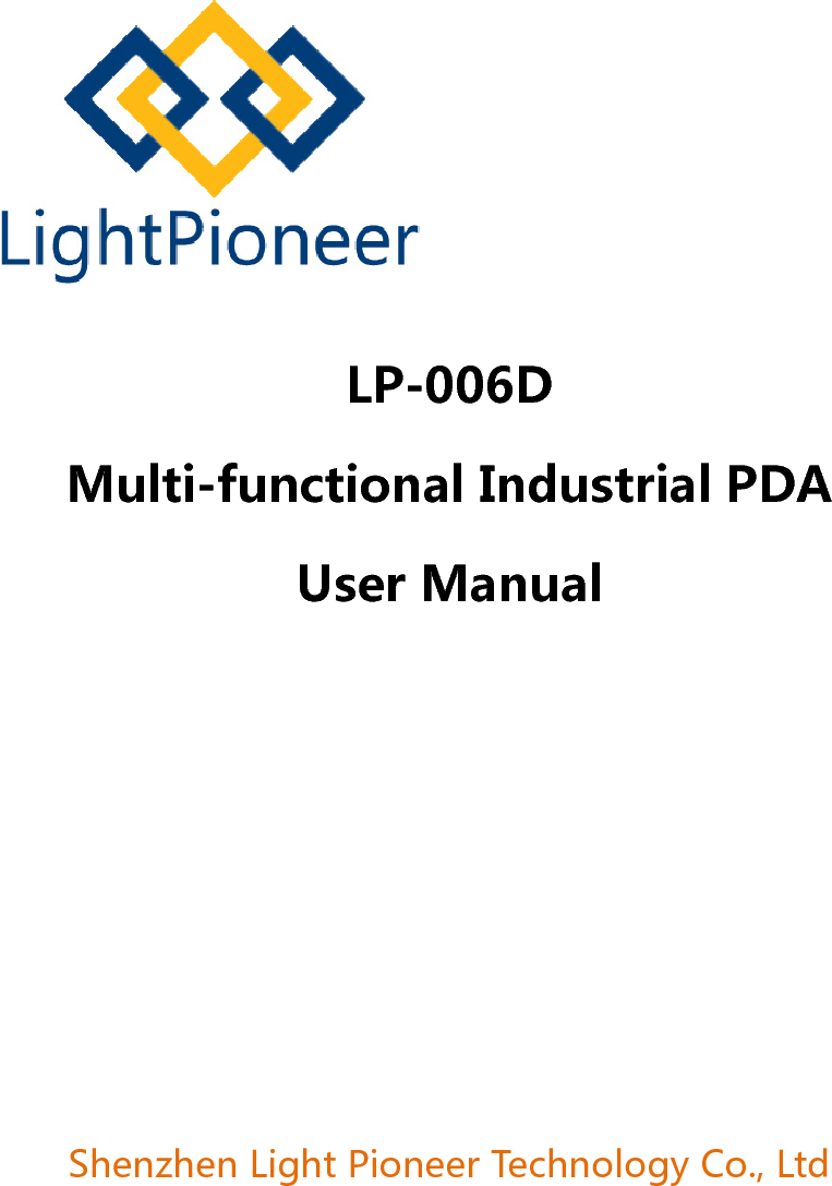 Light Pioneer Technology LP-006D Handheld RFID Reader User Manual CL7202C