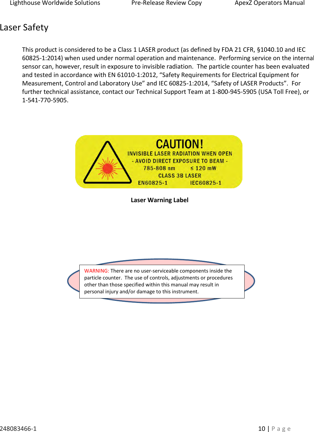 Lighthouse Worldwide Solutions APEXZ Light scattering airborne particle ...
