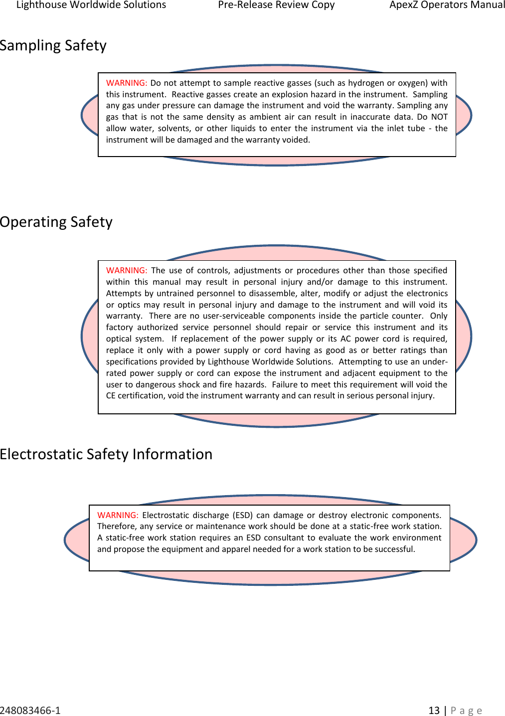 Lighthouse Worldwide Solutions APEXZ Light scattering airborne particle ...