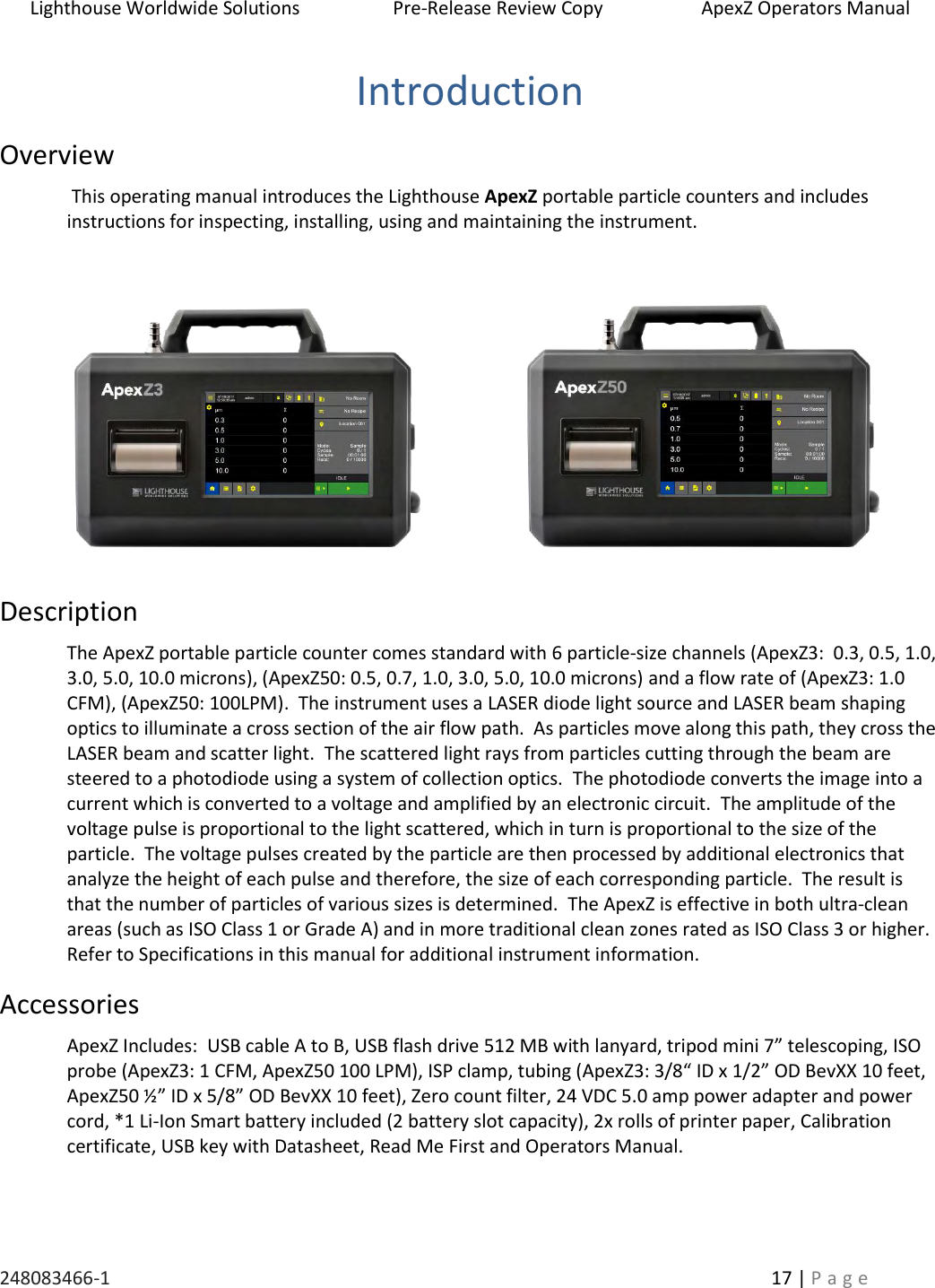 Lighthouse Worldwide Solutions APEXZ Light scattering airborne particle ...