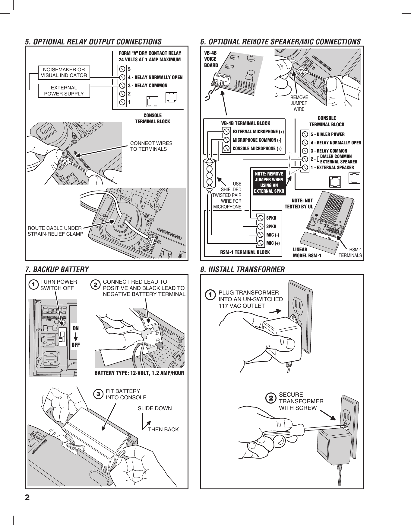 Linear Pers 2400B Users Manual 228279C