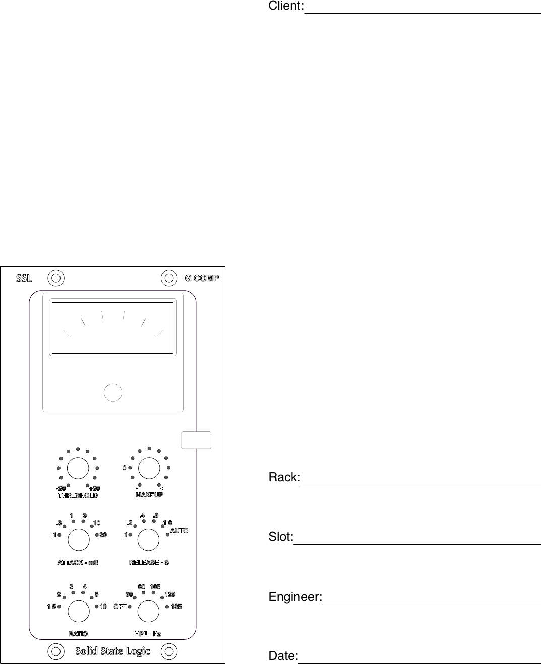 Logic Bus Compressor 500 Module Recall Sheet API User Manual