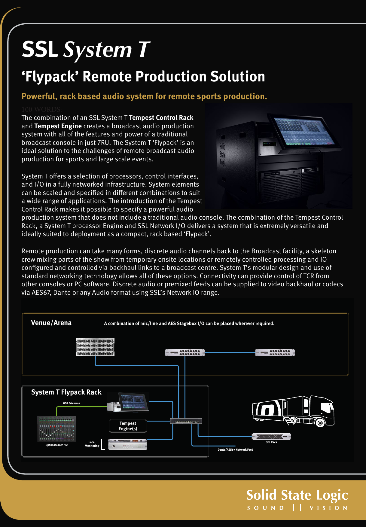 Logic Ssl System T Remote Production Flypack User Manual