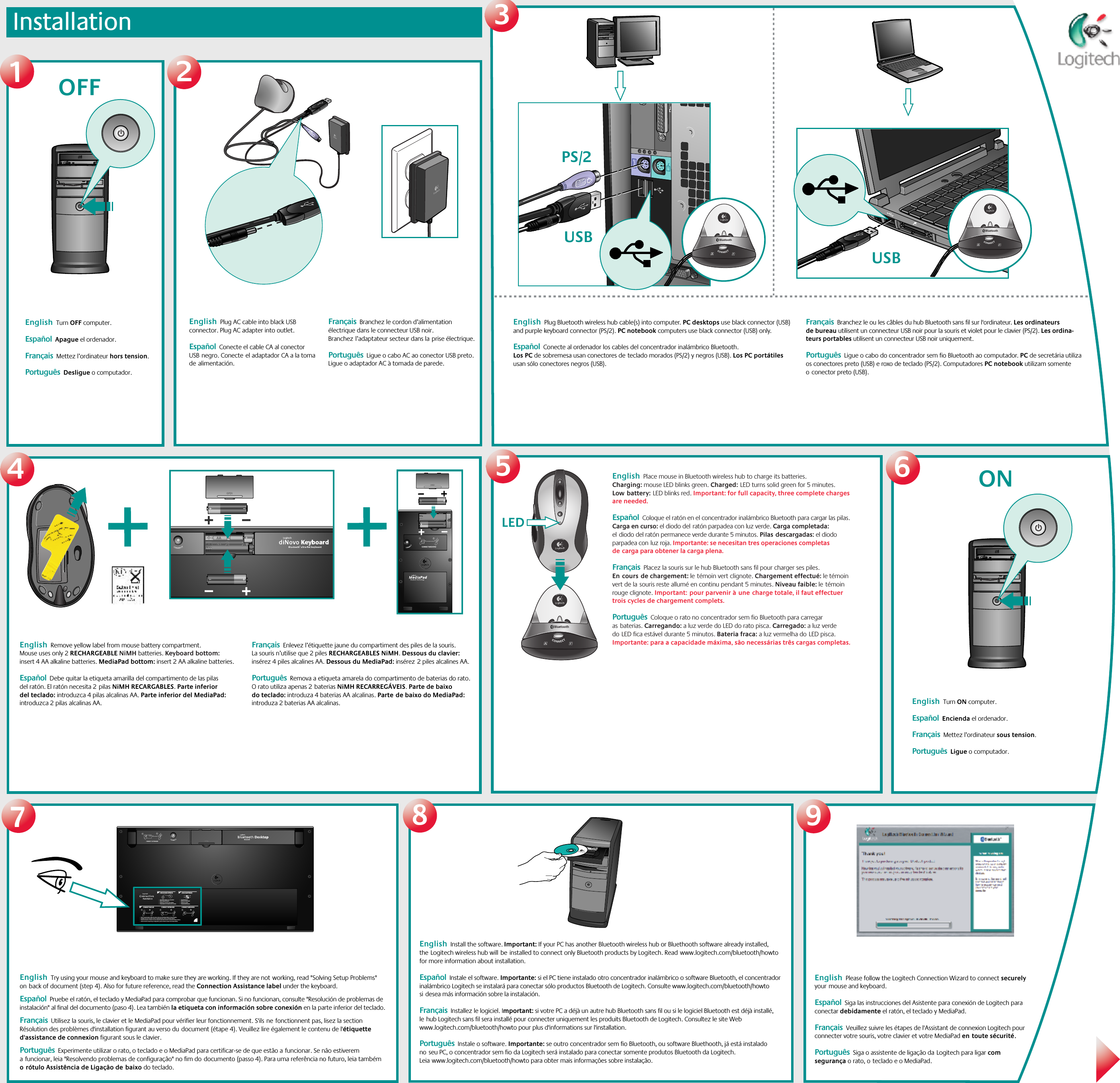 Logitech 201658 Bluetooth Wireless Keyboard User Manual 623059 1914 ...