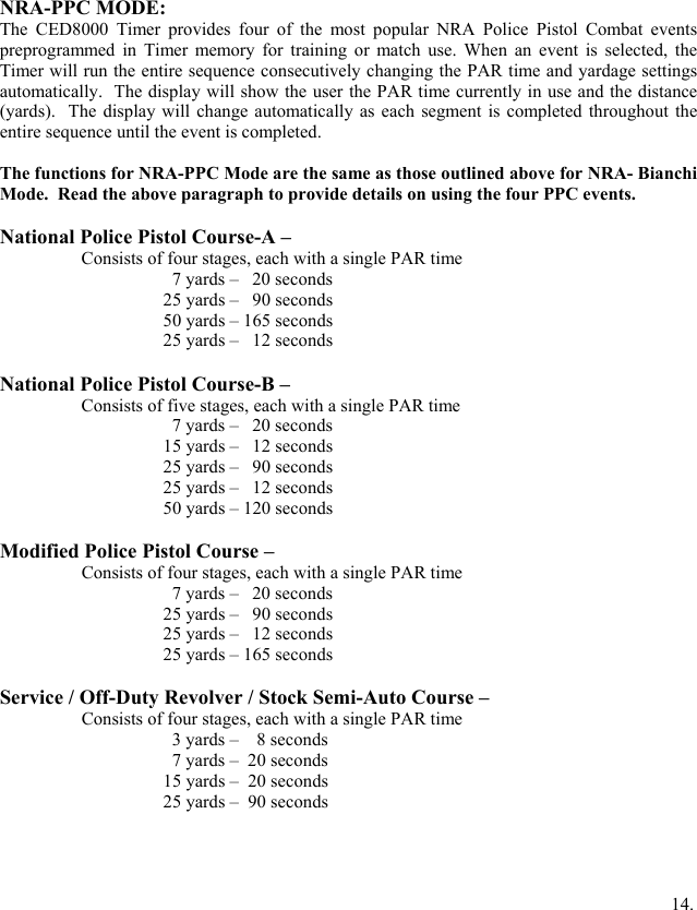 Longmax CED8000 Shooting Timer with RF (Transmitter) User Manual MESSRS