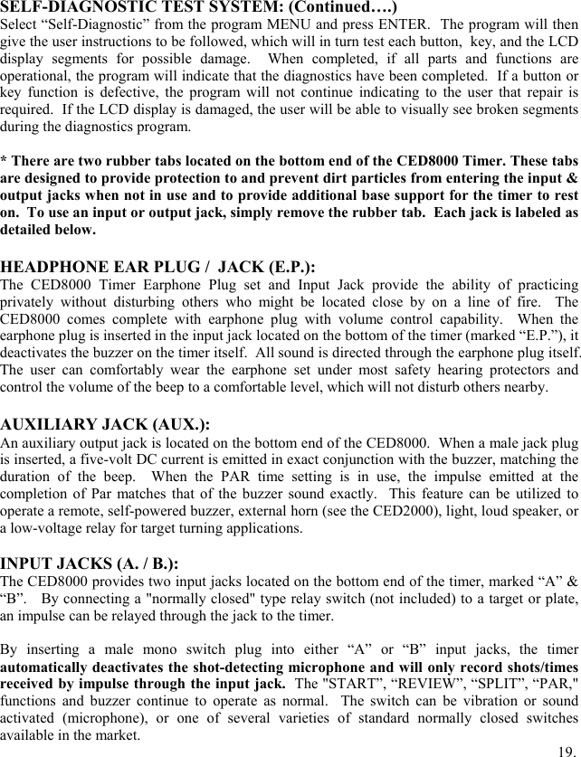 Longmax CED8000 Shooting Timer with RF (Transmitter) User Manual MESSRS