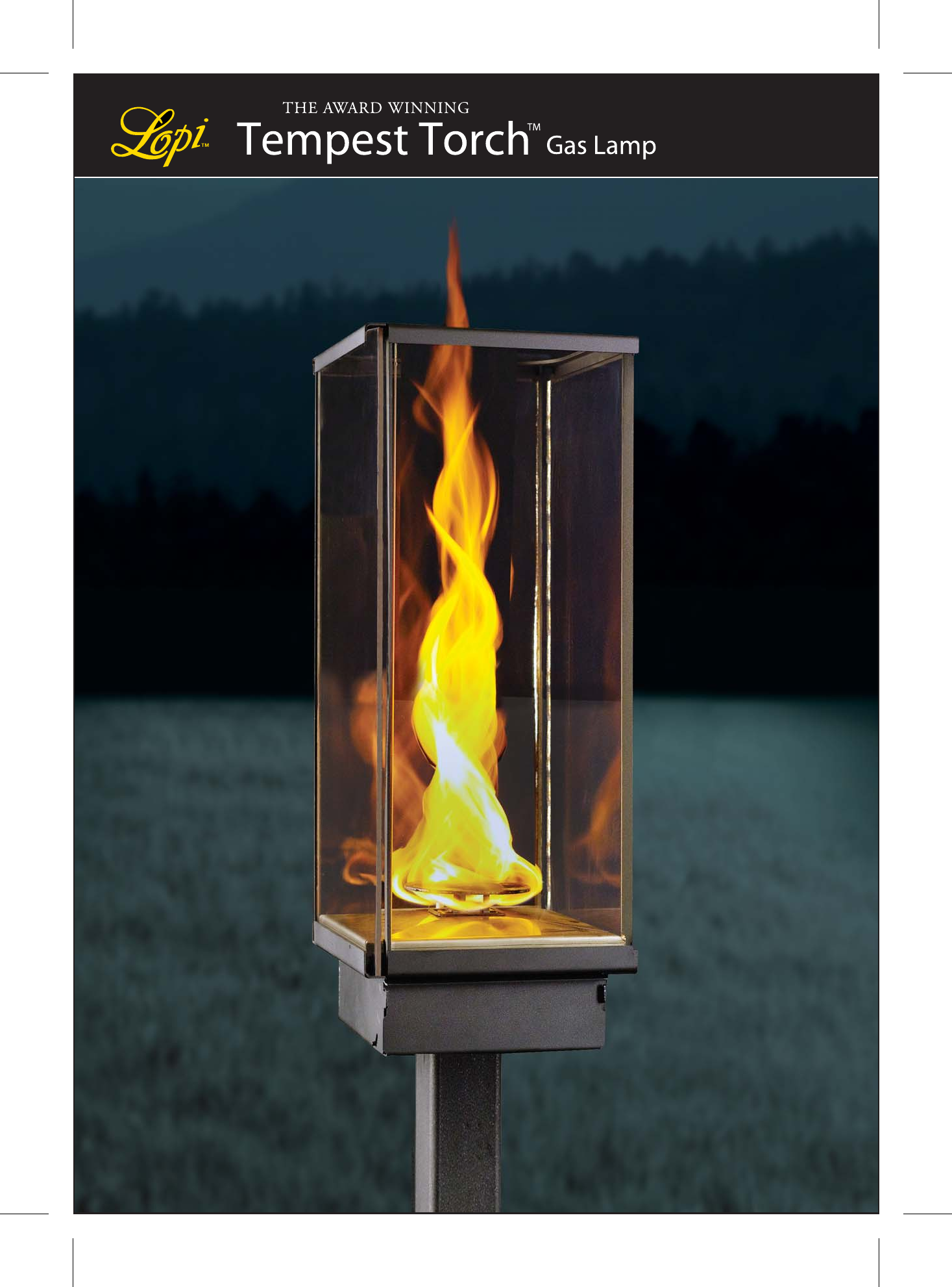 Lopi Tempest Torch Gas Lamp Users Manual Flyer P4