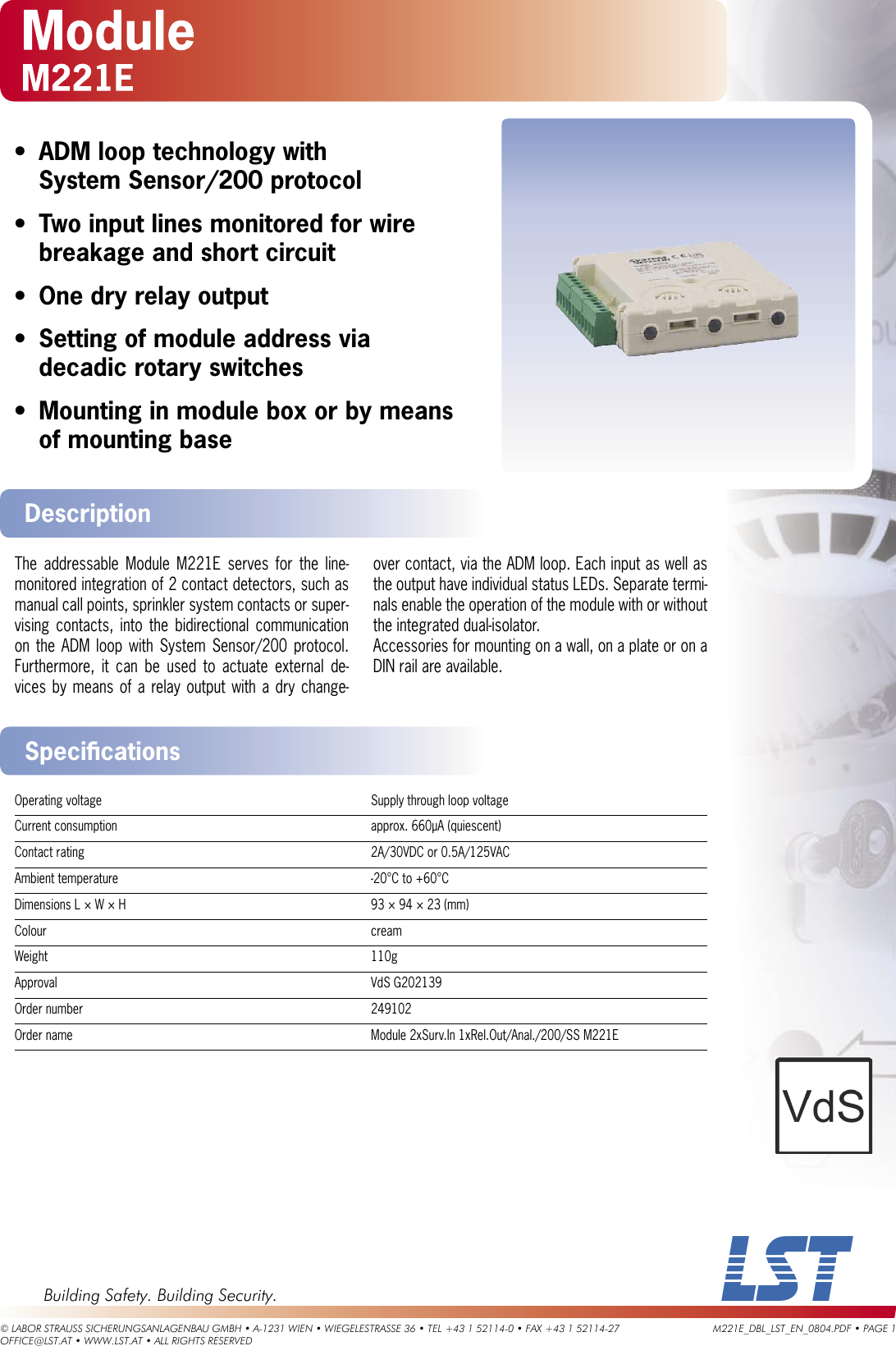 Lst M221E Users Manual Datenblätter