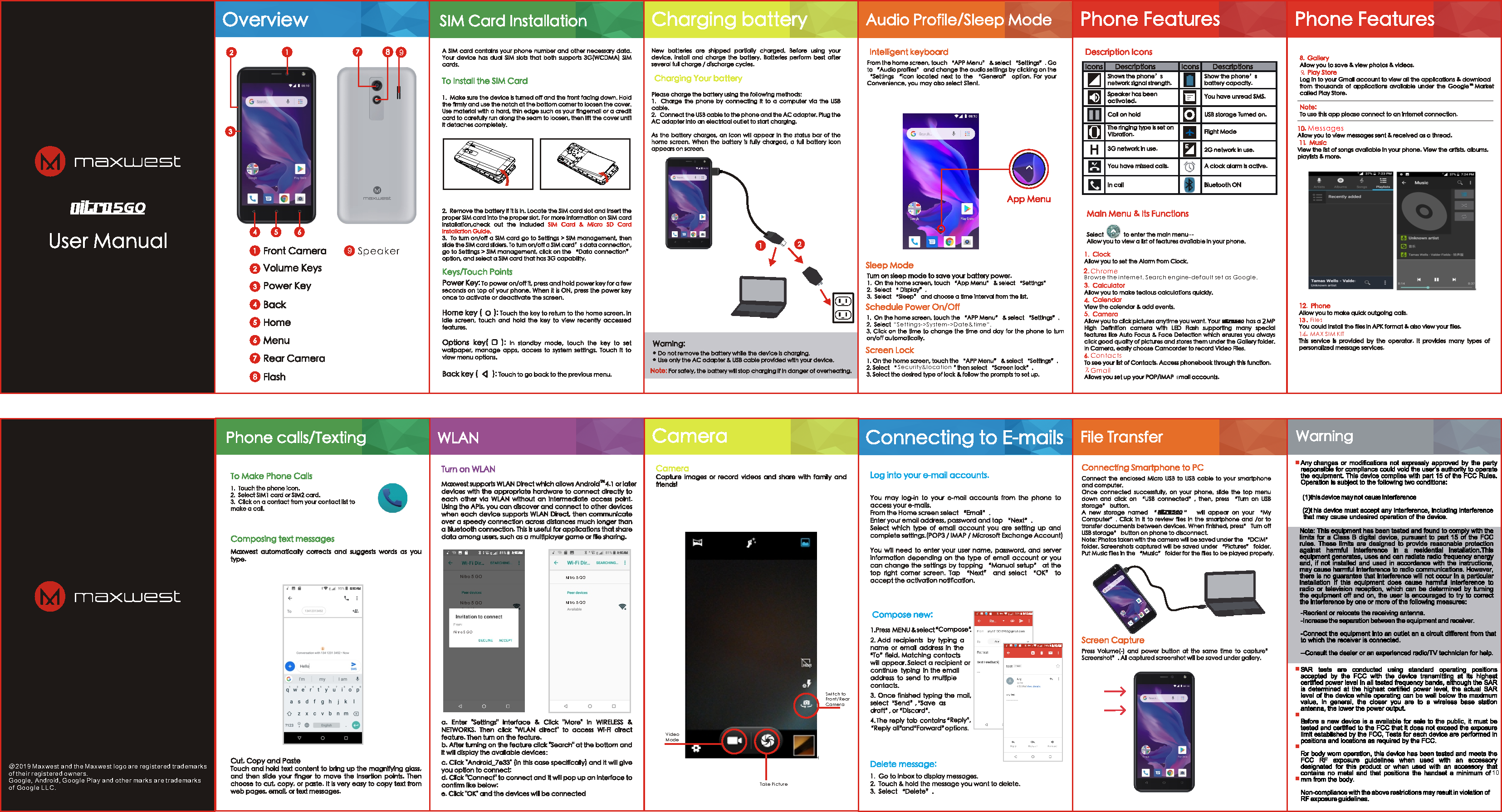MAXWEST COMMUNICATION NITRO5GO Mobile Phone User Manual 5071A MAXWEST