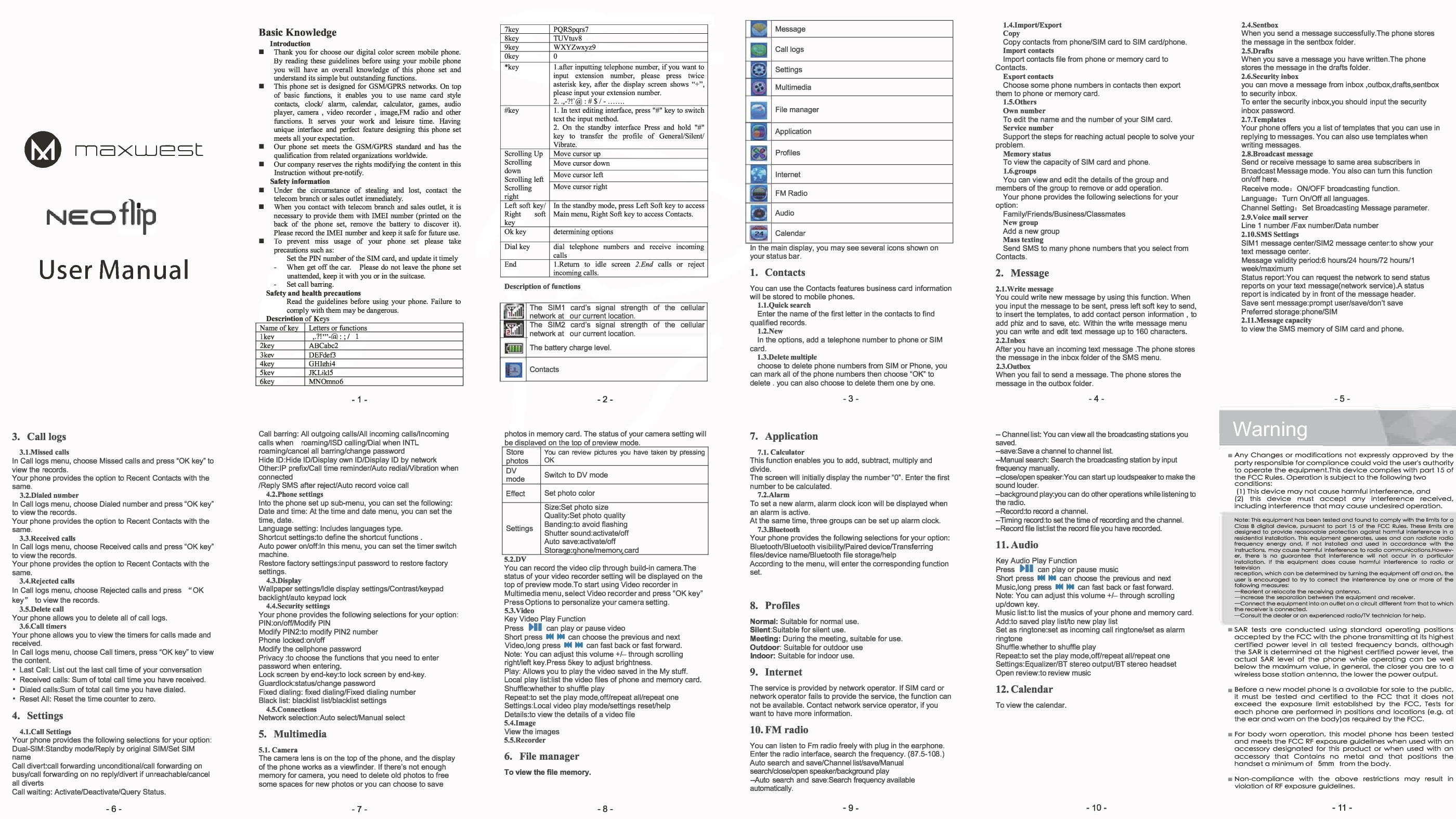 MAXWEST NEOFLIP Mobile Phone User Manual 2
