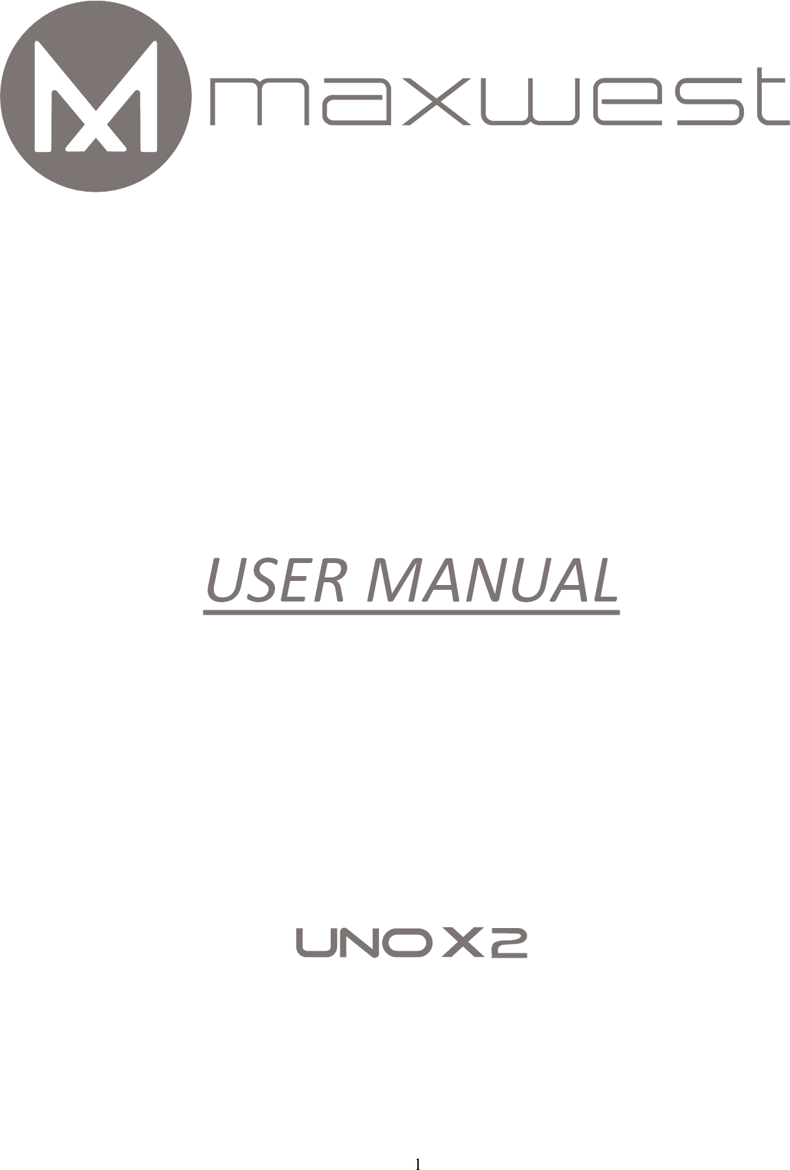 MAXWEST UNOX2 UNO X2 User Manual
