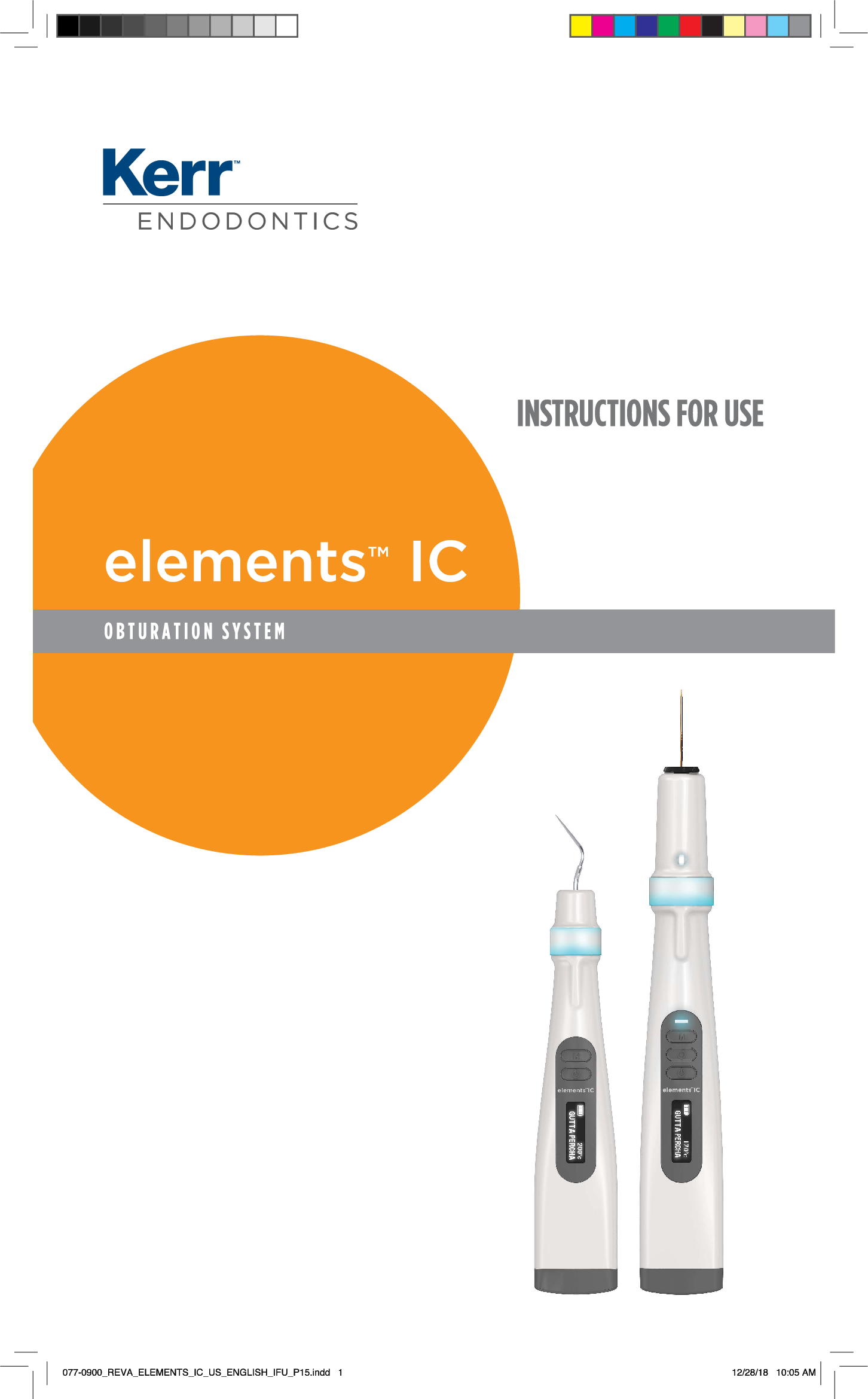 META SYSTEMS 9730612 Elements IC Obturation System User Manual