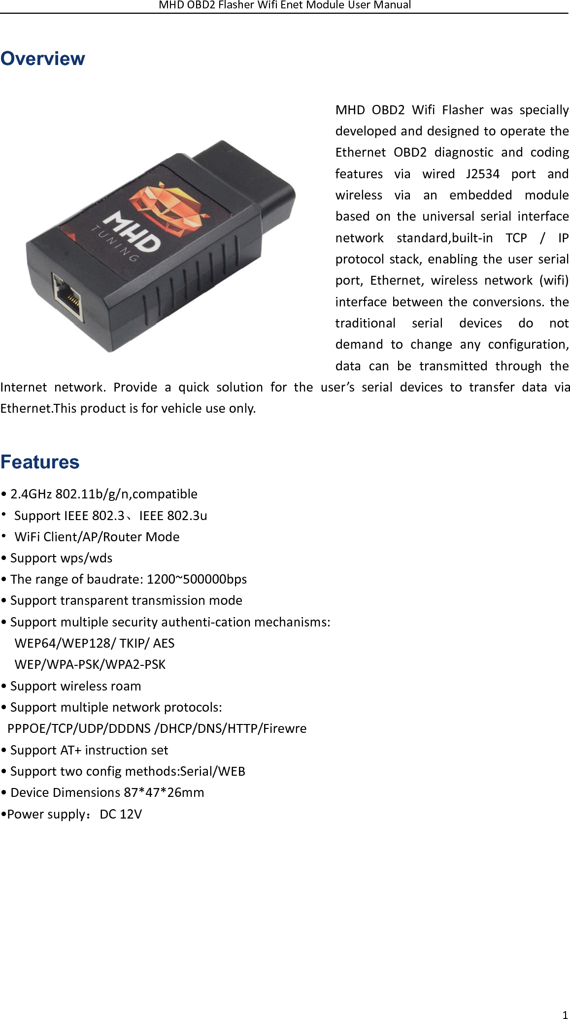 MHD Tuning UG MHDENET MHD TUNING Flasher User Manual UM
