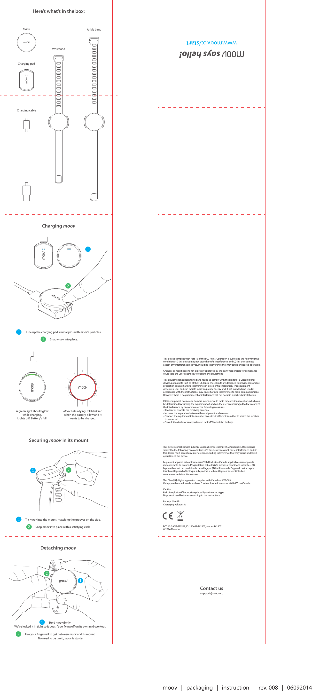 MOOV M1507 MOOV User Manual Moov Instruction 008