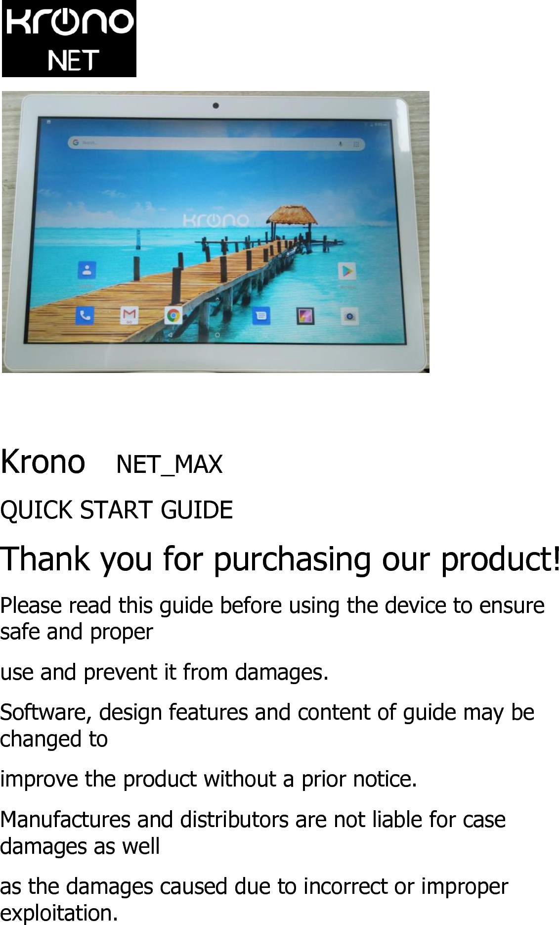 MOVEON TECHNOLOGY NETMAX TABLET User Manual