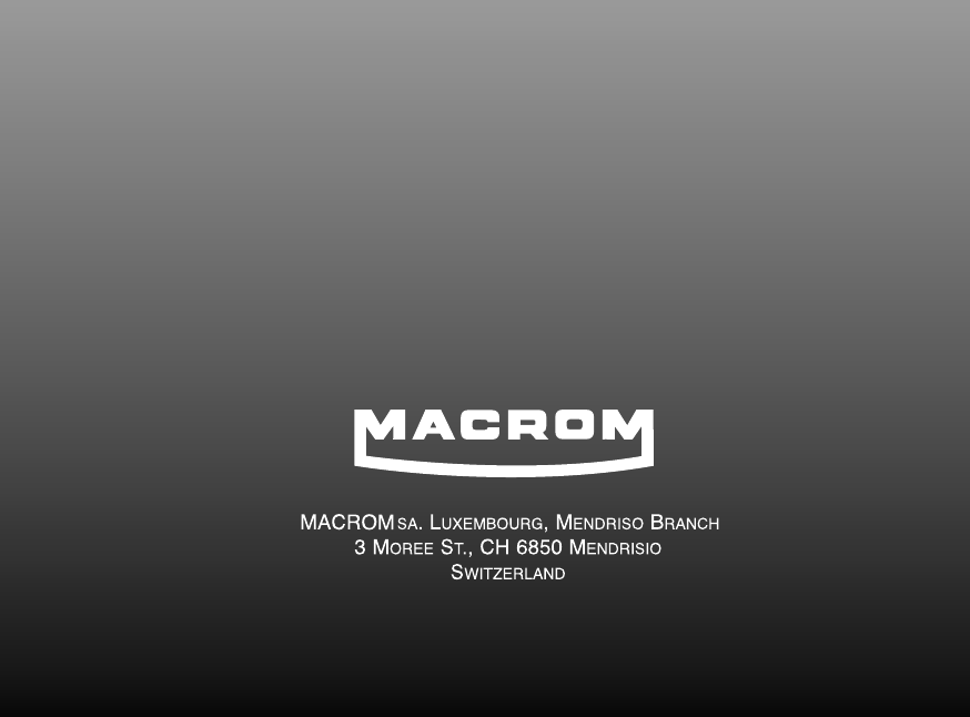 Macrom M1A 2250 Users Manual OM M1A.2250