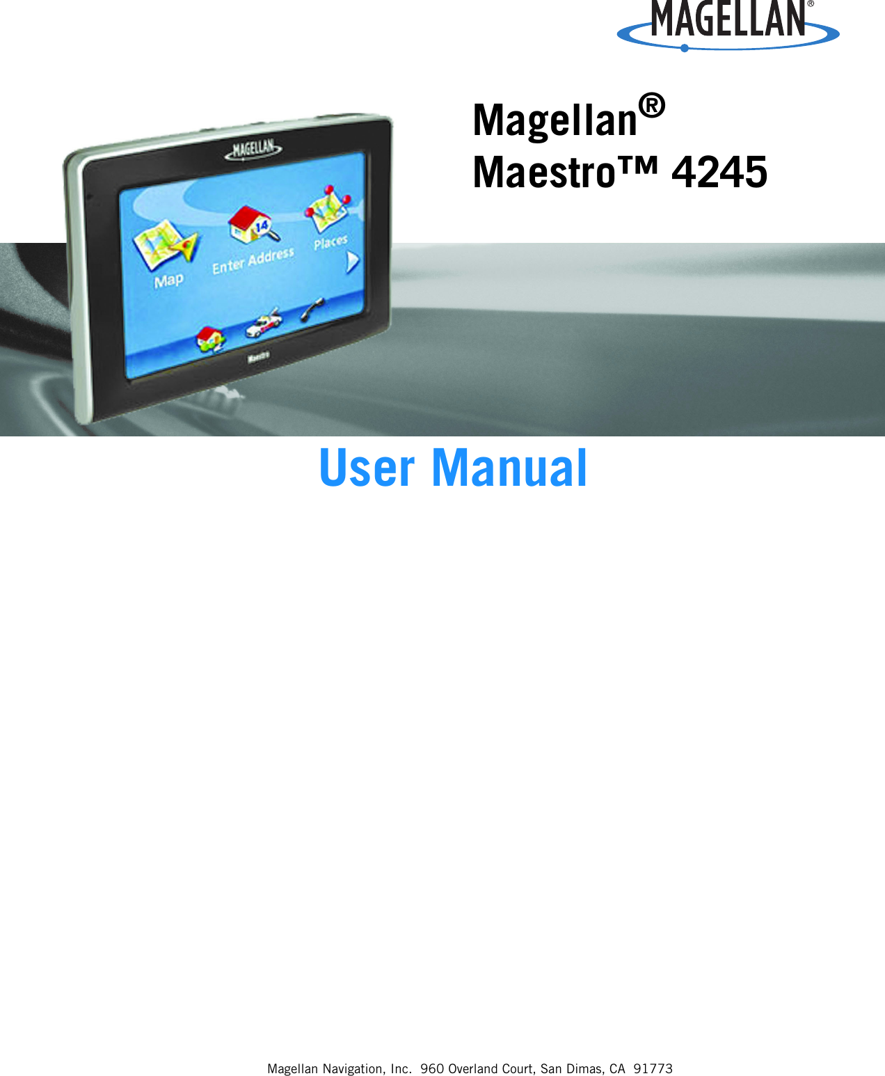 Magellan Maestro 4245 Users Manual 604 0093 001 A UM