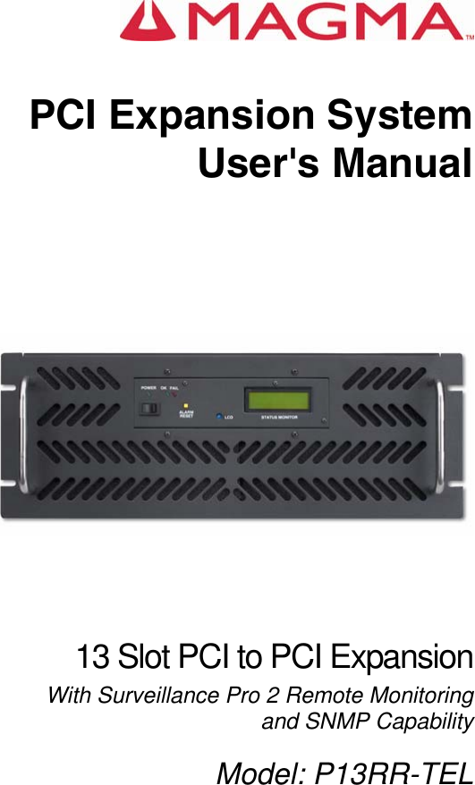 Magma Pci Expansion System P13Rr Tel Users Manual