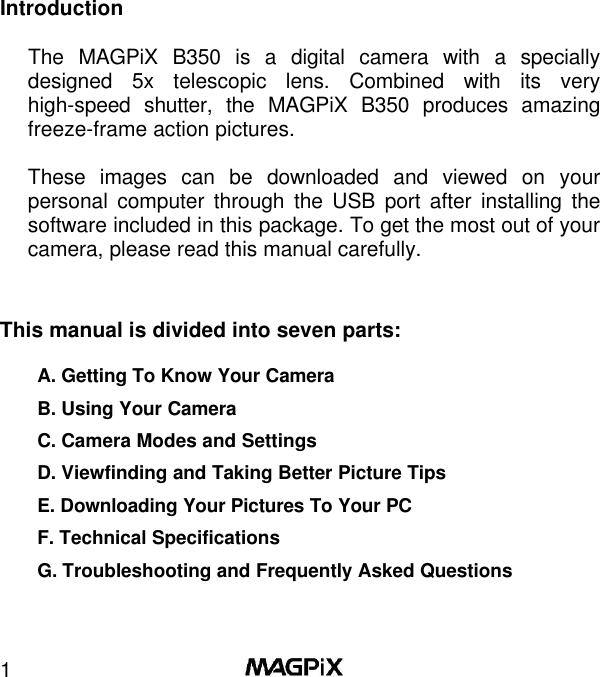 Magpix B350 Users Manual MAGPIXB350