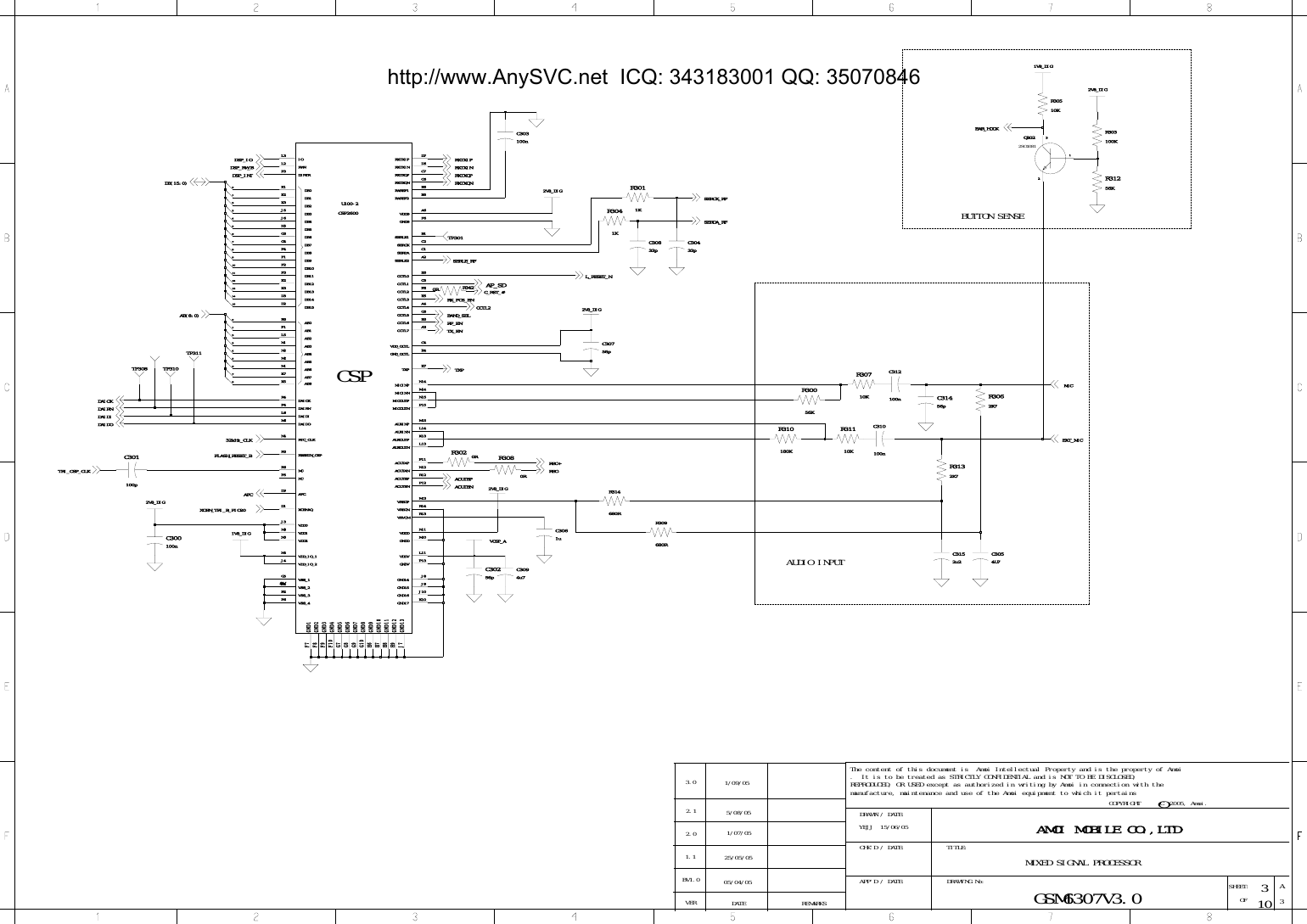 Amoisonic A865 Schematic
