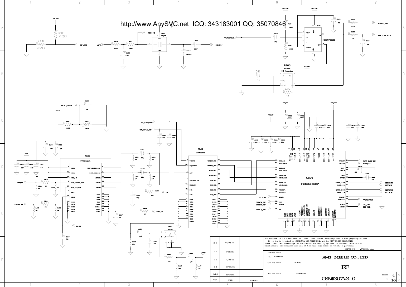 Amoisonic A865 Schematic