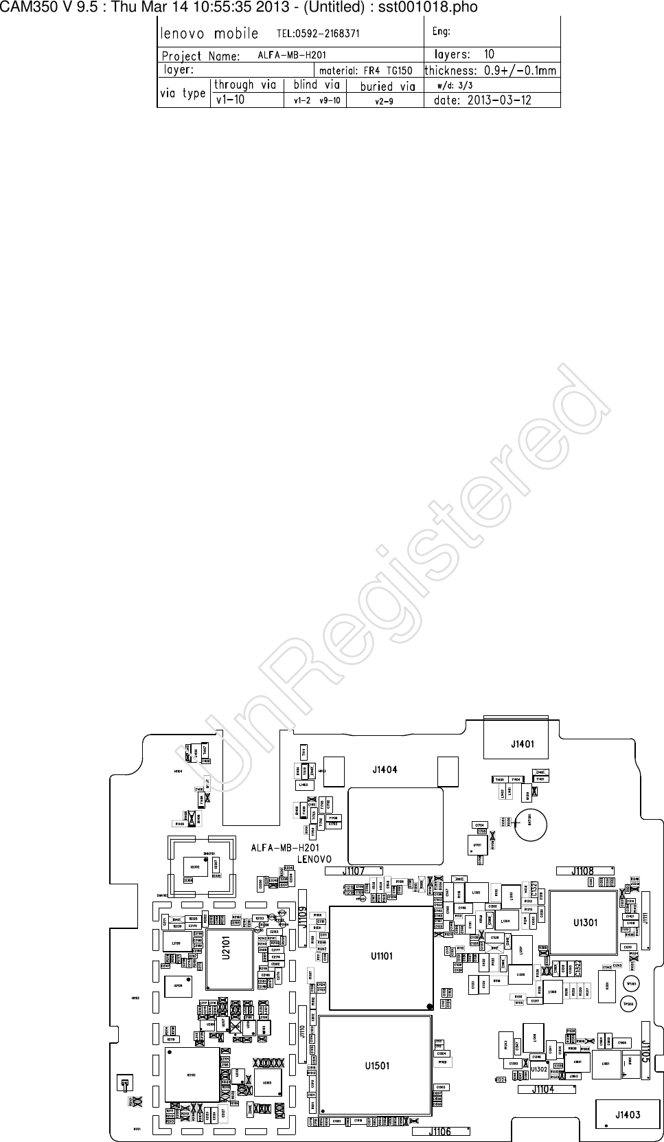 CAM350 V 9.5 Lenovo A656 Schematic