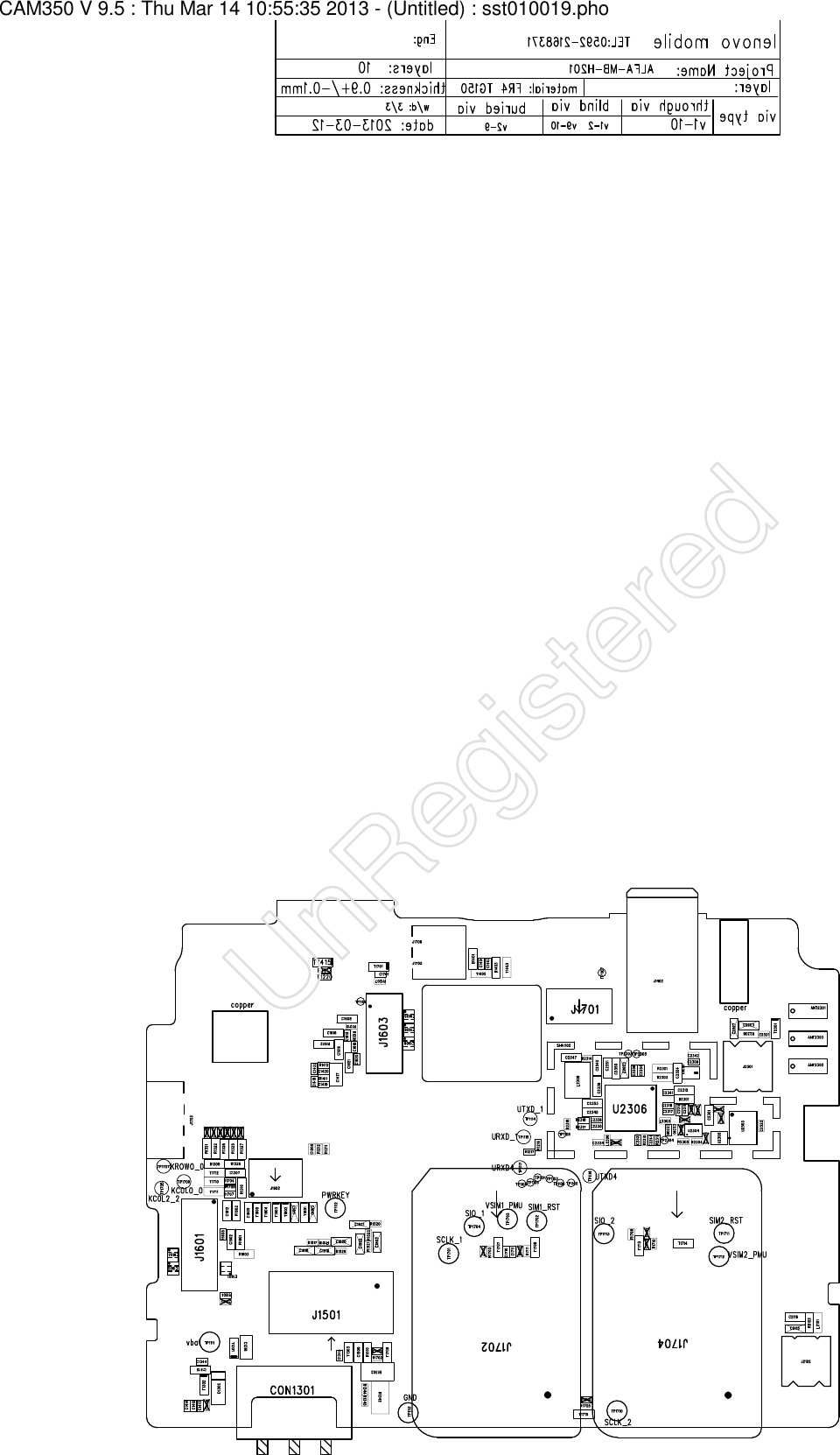 CAM350 V 9.5 Lenovo A656 Schematic