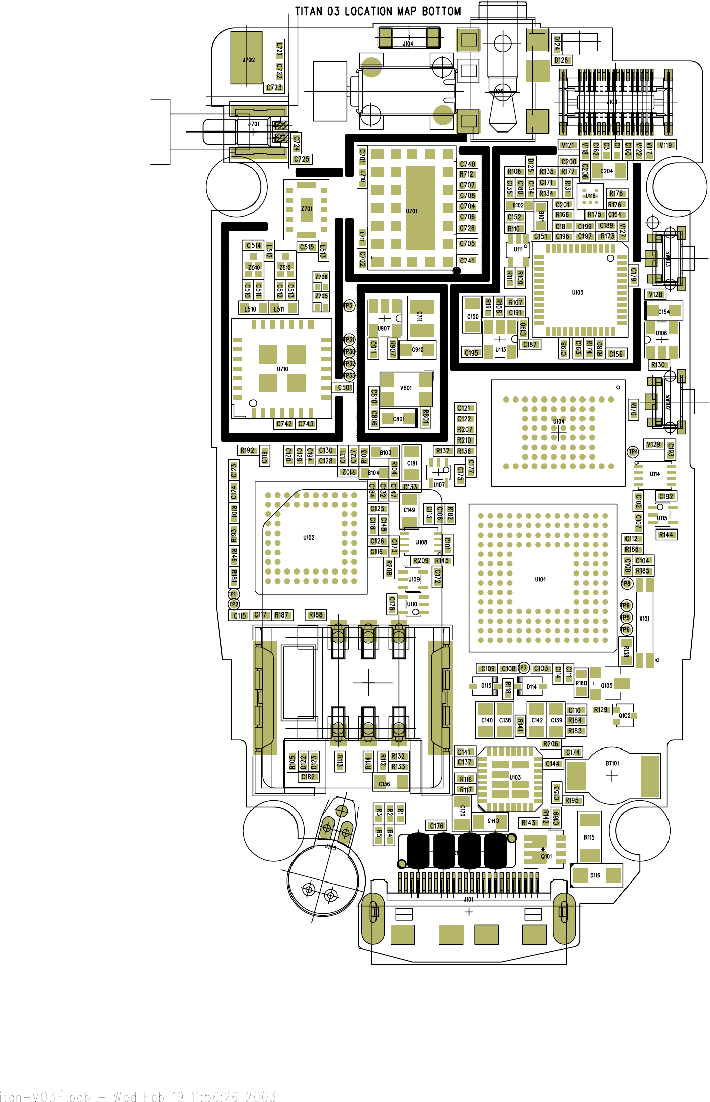 CAM Output Pantech G200 Schematics