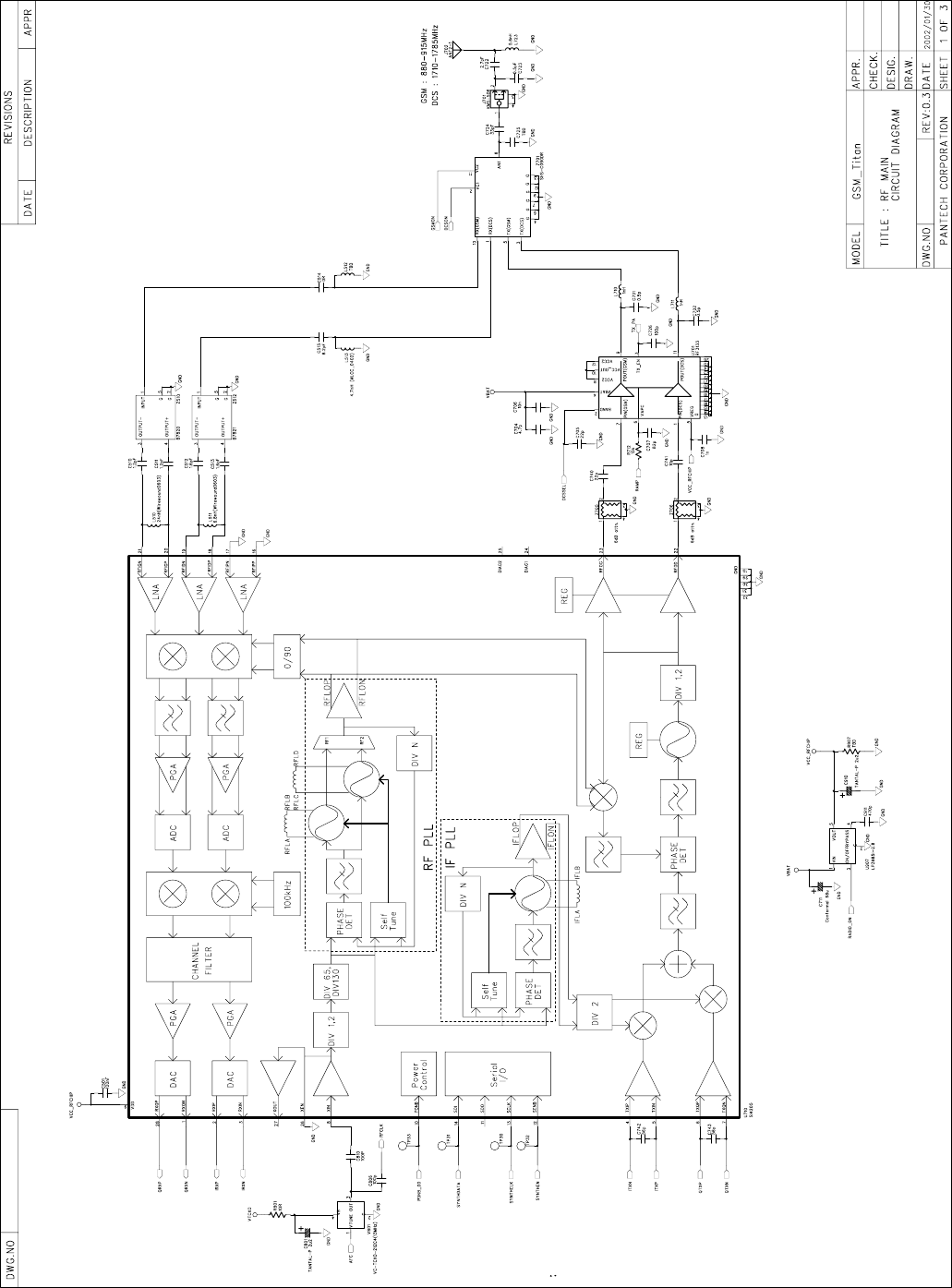 CAM Output Pantech G200 Schematics