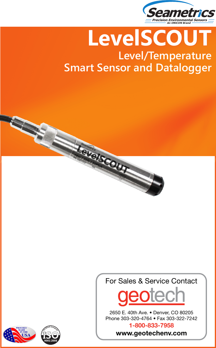 LevelSCOUT Instructions Seametrics Level SCOUT