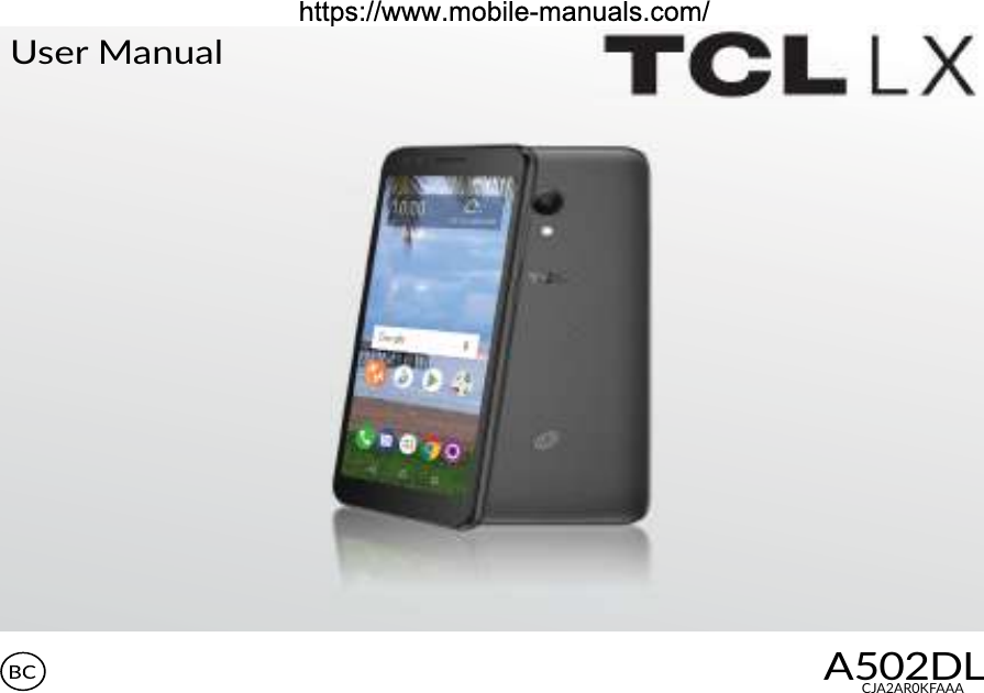 TCL LX A502DL User Manual