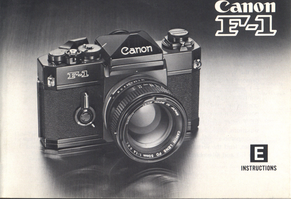 1978 Canon F 1n Instructions F1 manual