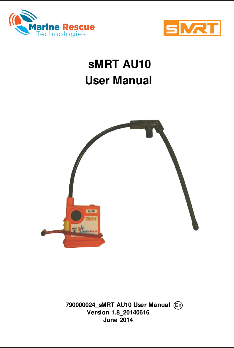Marine Rescue Technologies AU10 sMRT AU10 EMERGENCY PERSONAL LOCATOR ...