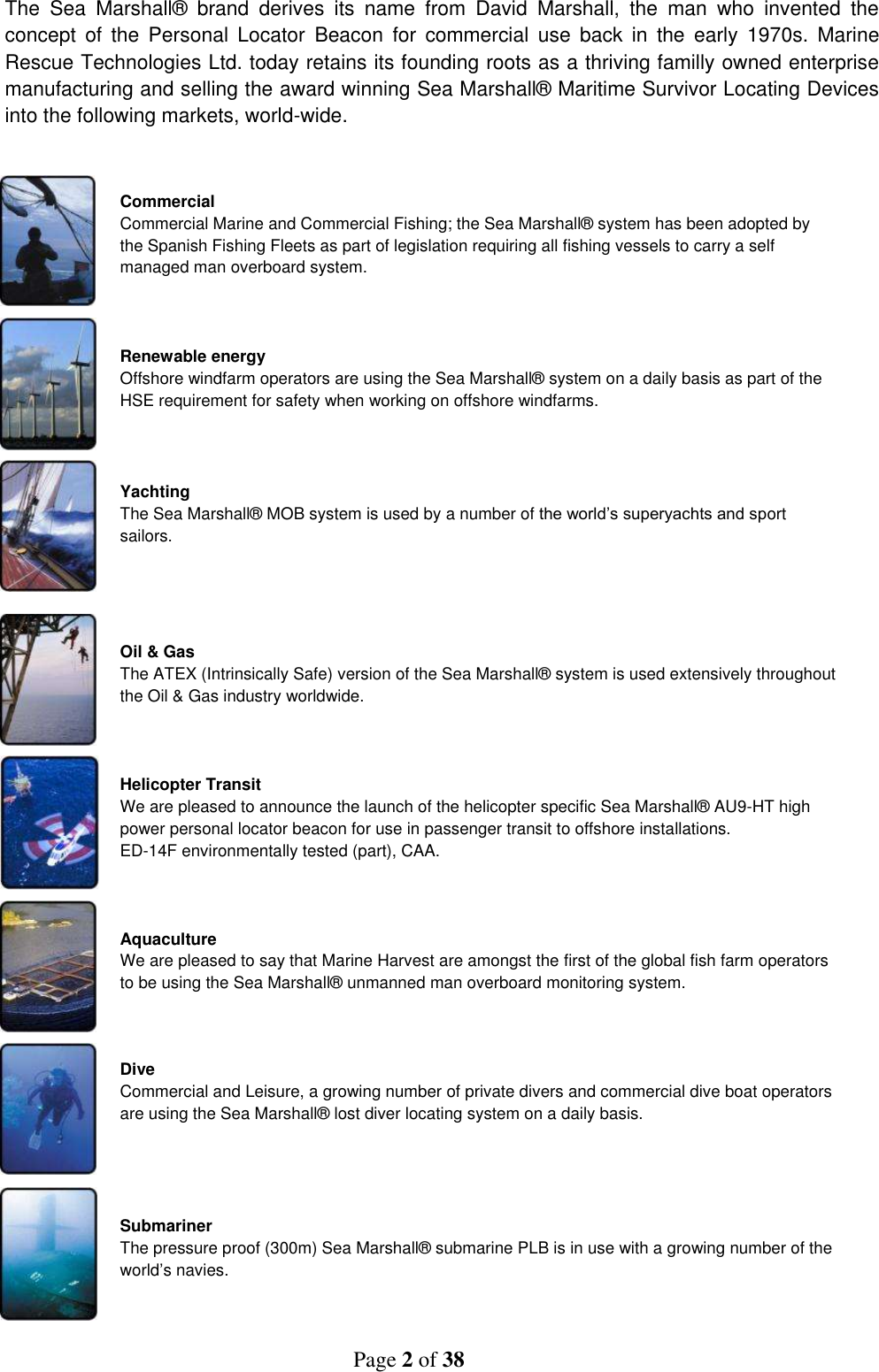 Marine Rescue Technologies AU9 Man over board alerting unit User Manual ...