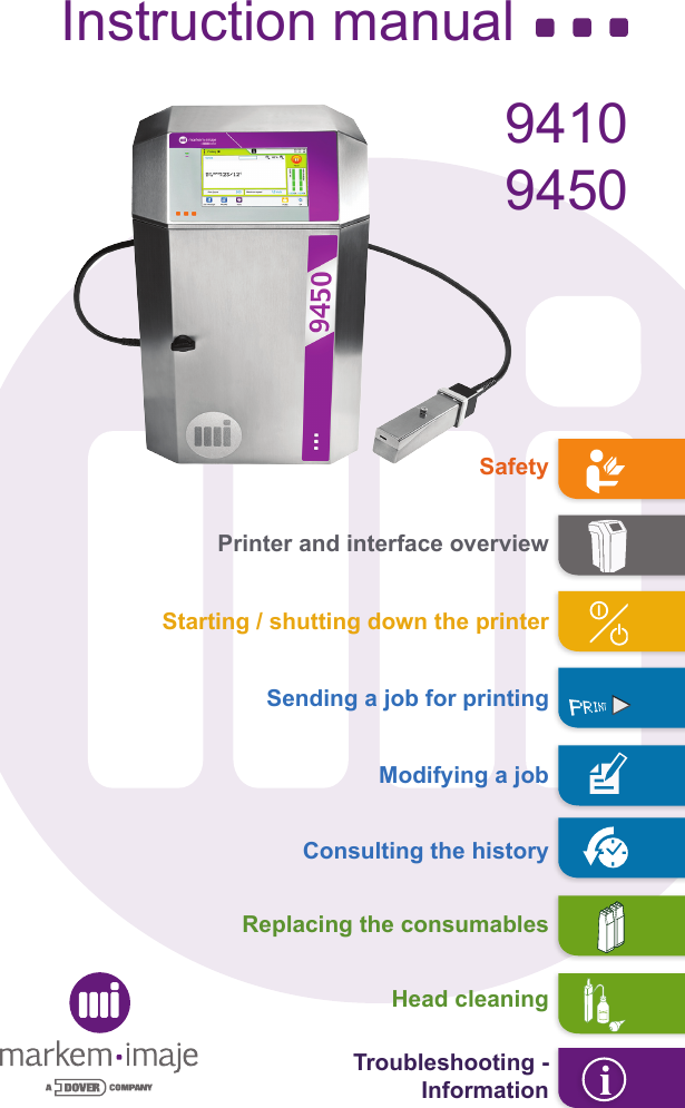 markem imaje MI9450 Industrial Printer with RFID User Manual Part 1 ...